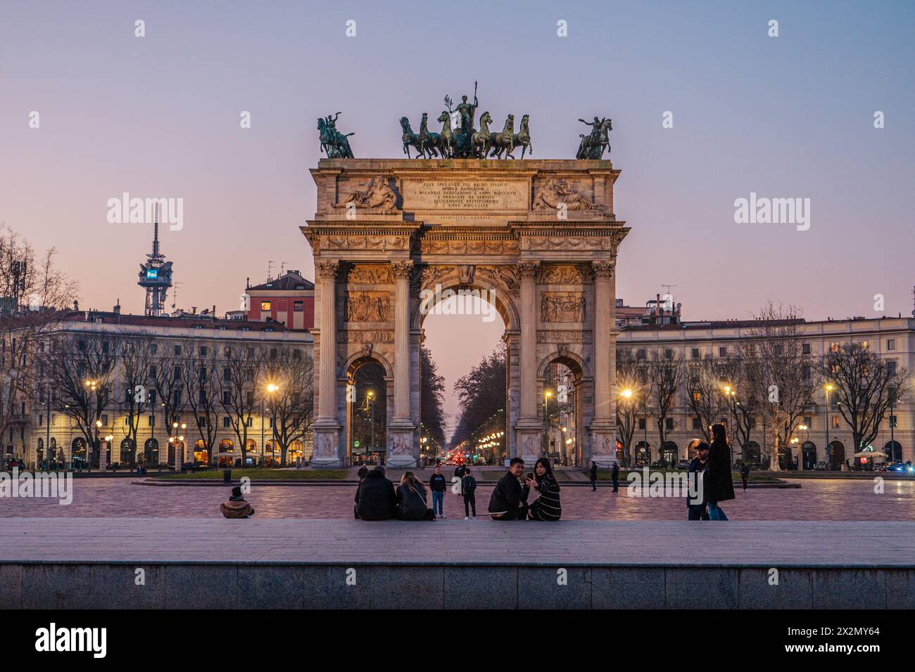 The Arch of Peace is a triumphal arch in Milan located at the beginning ...