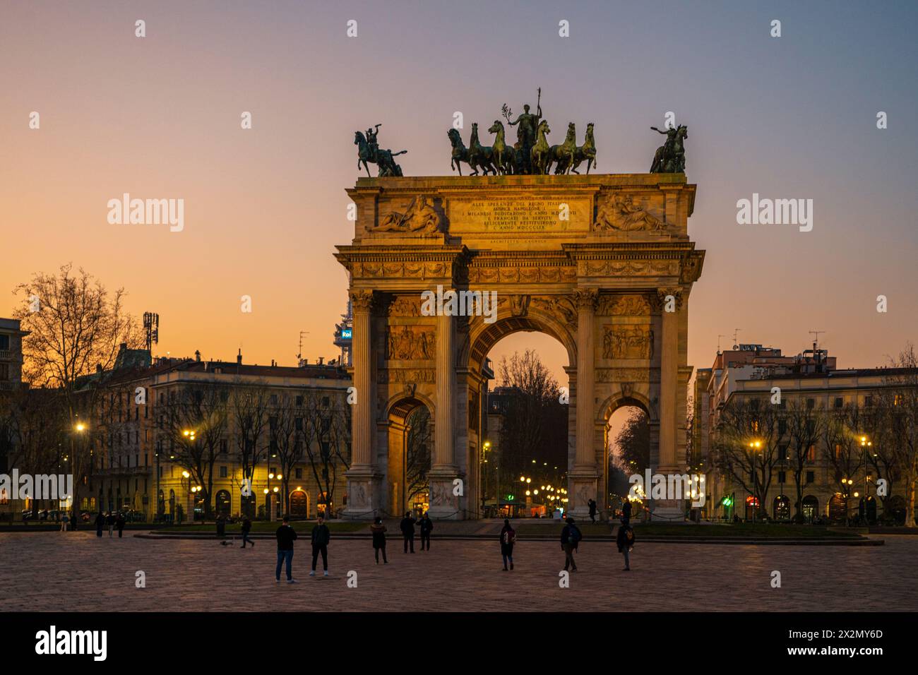 The Arch of Peace is a triumphal arch in Milan located at the beginning ...