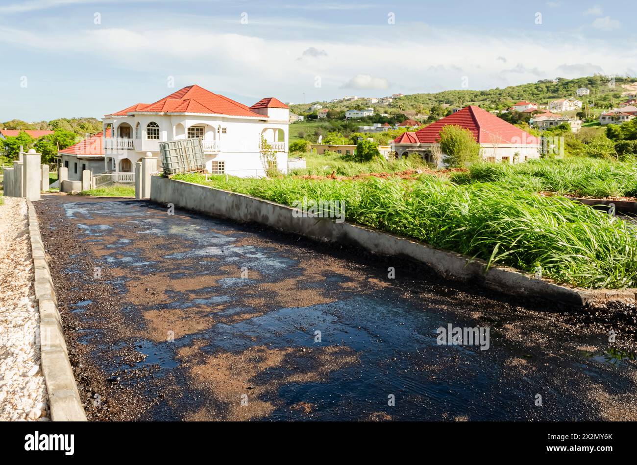 Exiting An Oiled Raodway Stock Photo - Alamy