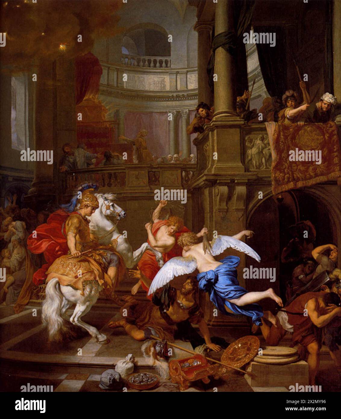 Expulsion of Heliodorus from the Temple, 1674 Gerard de Lairesse Stock ...