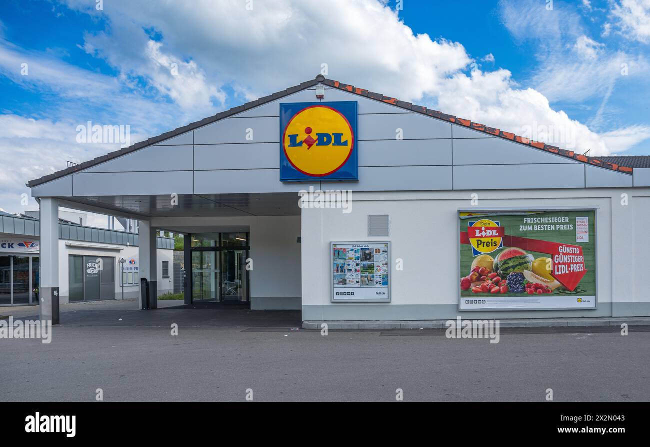 Die Lidl-Filiale in der süddeutschen Gemeinde Gaillingen am Hochrhein ...