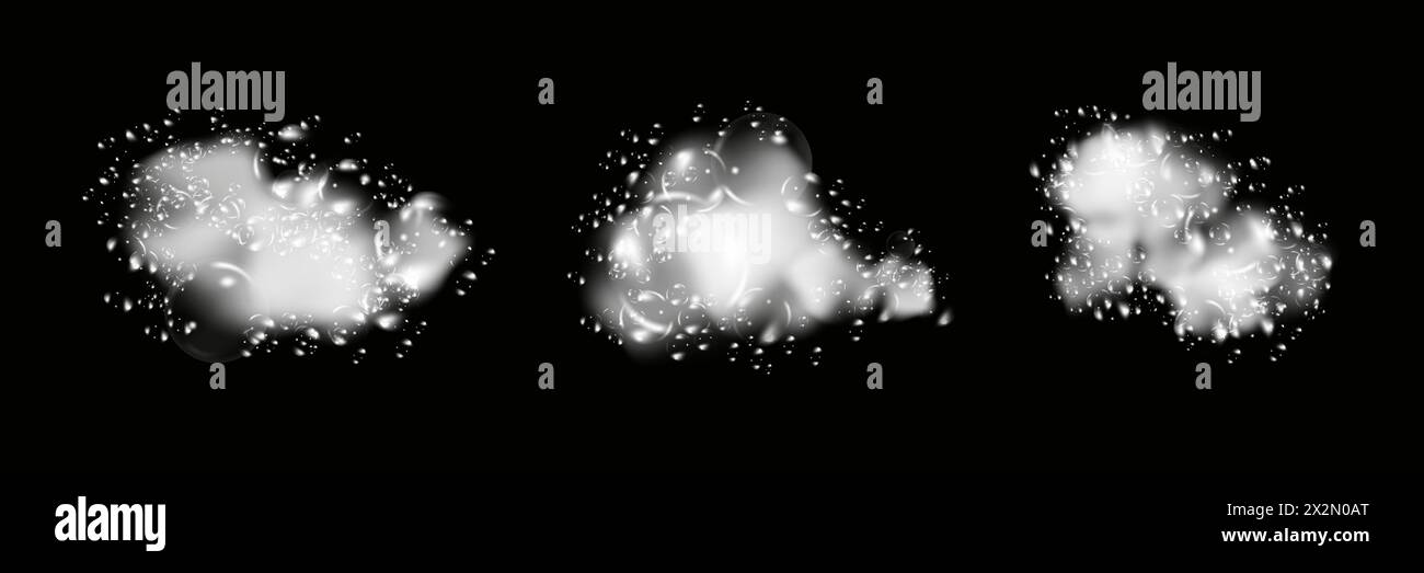 Shampoo bubbles texture.Sparkling shampoo and bath lather vector ...