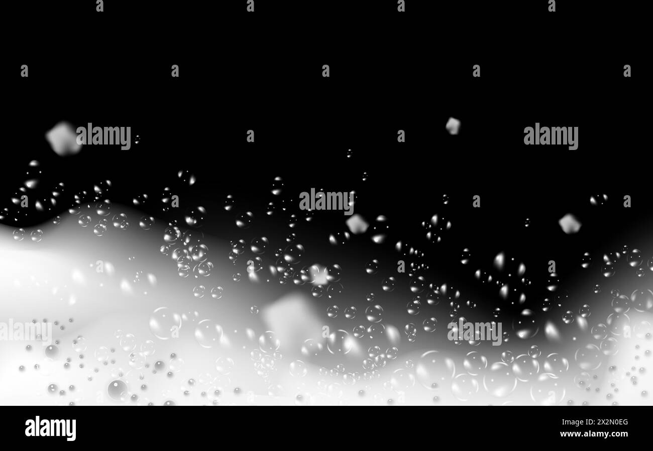 Shampoo bubbles texture.Sparkling shampoo and bath lather vector ...