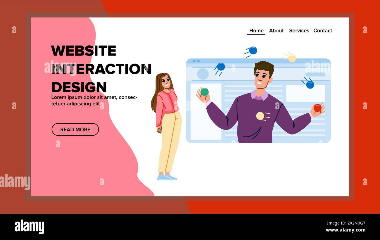 navigation website interaction design vector Stock Vector Image & Art - Alamy