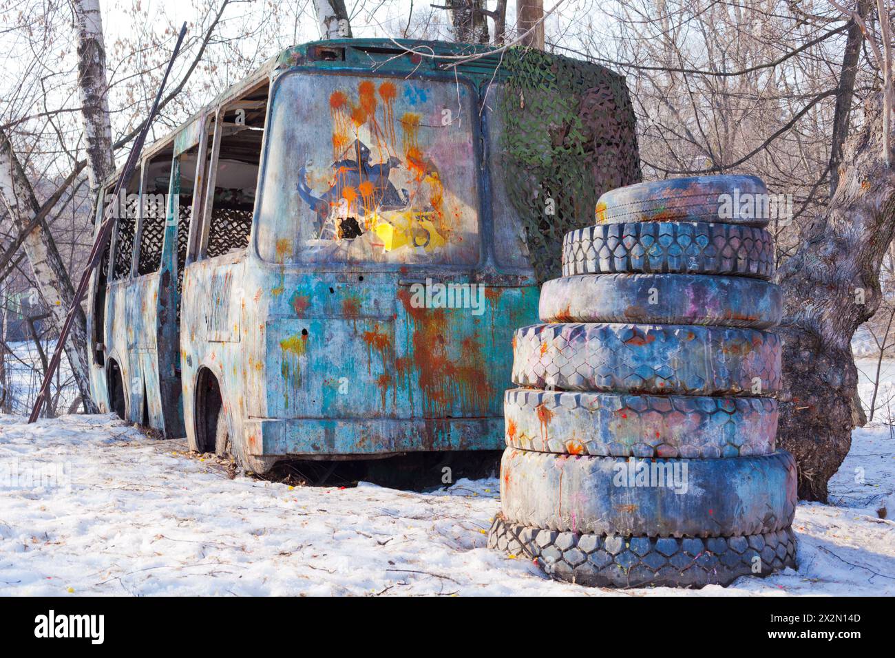 Old broken bus on hi-res stock photography and images - Alamy