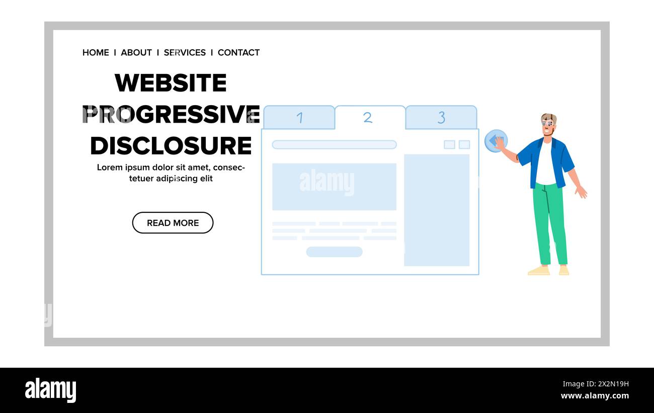 User website progressive disclosure vector experience interaction hi-res stock photography and ...