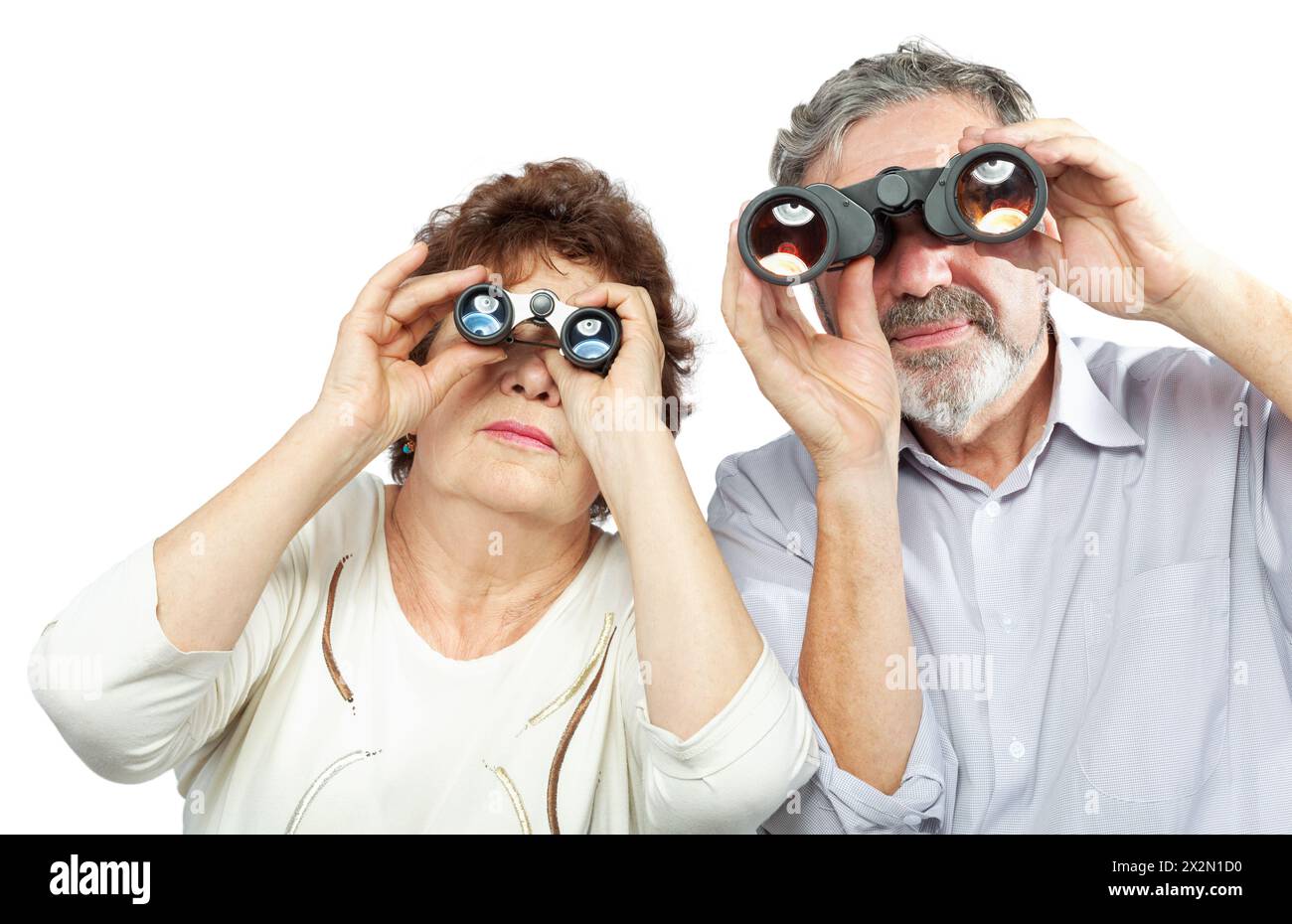 Elderly couple looks through old hi-res stock photography and images ...