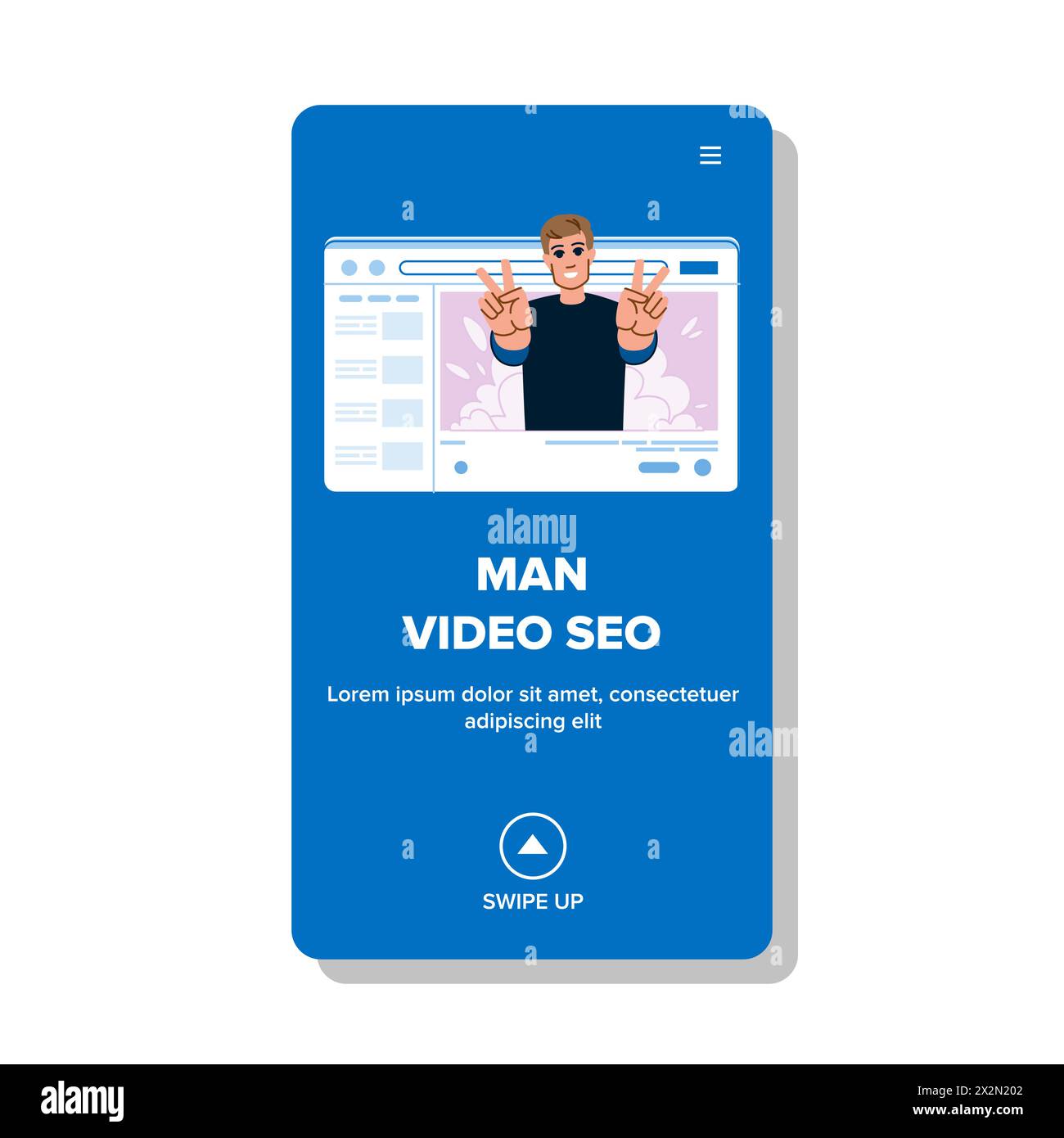 marketing man video seo vector Stock Vector Image & Art - Alamy