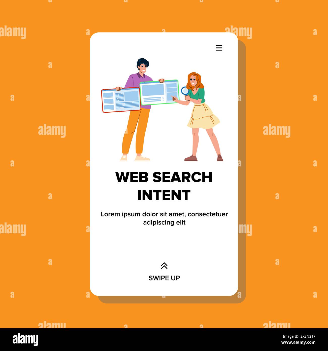 query web search intent vector Stock Vector Image & Art - Alamy