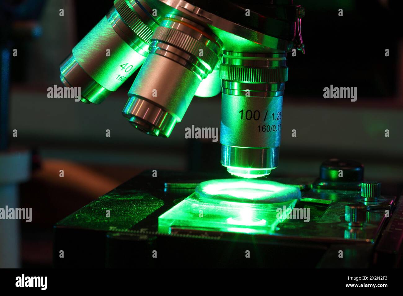 Movement of microparticles by laser in lab Stock Photo - Alamy