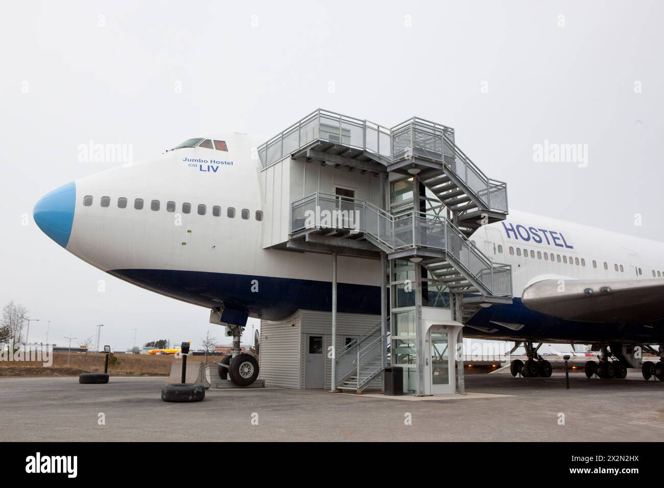JUMBO STAY HOTEL IN A DECOMMISSIONED BOEING 747 IN STOCKHOLM Stock ...