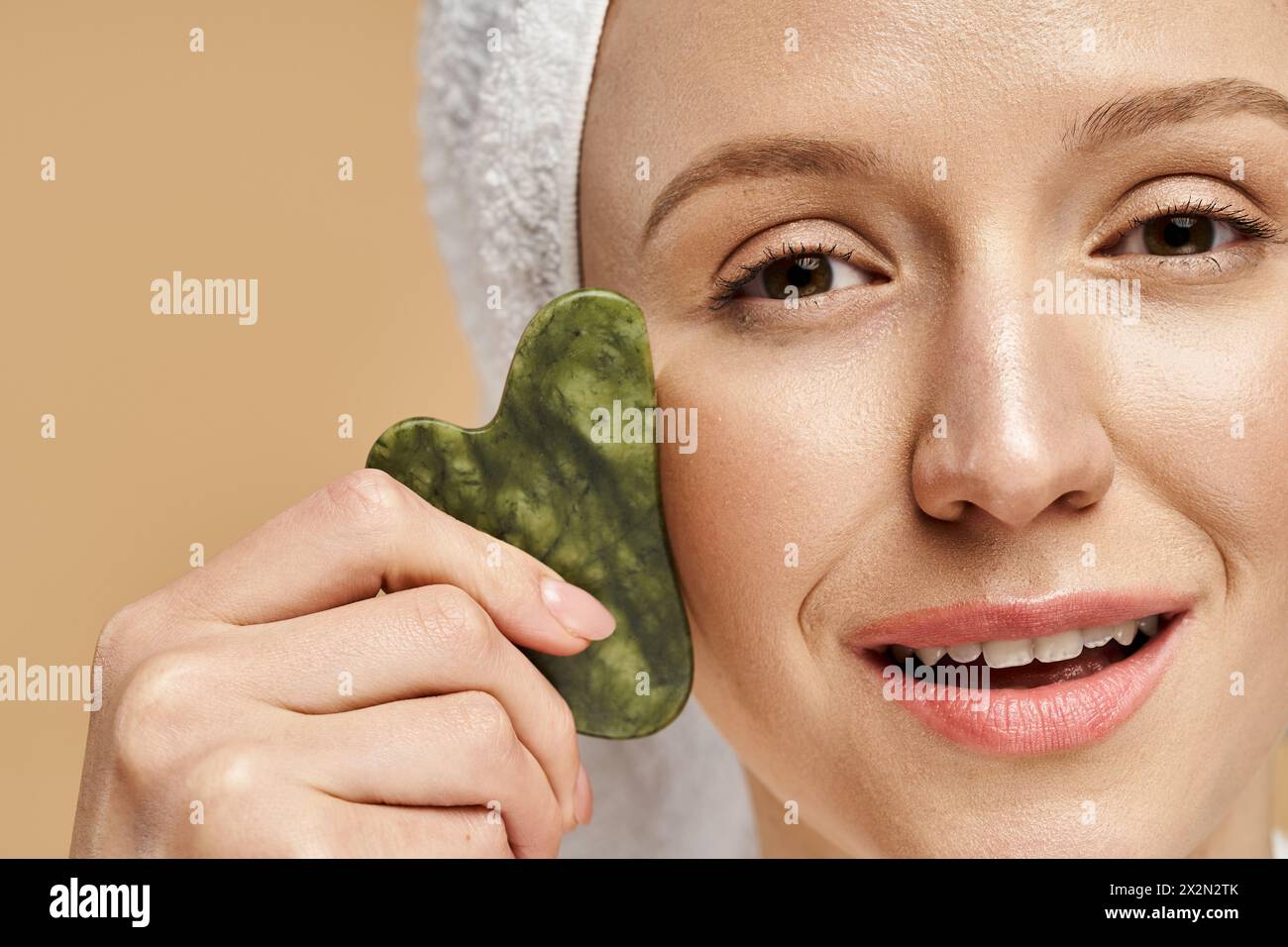 Young woman rests on spa hi-res stock photography and images - Alamy