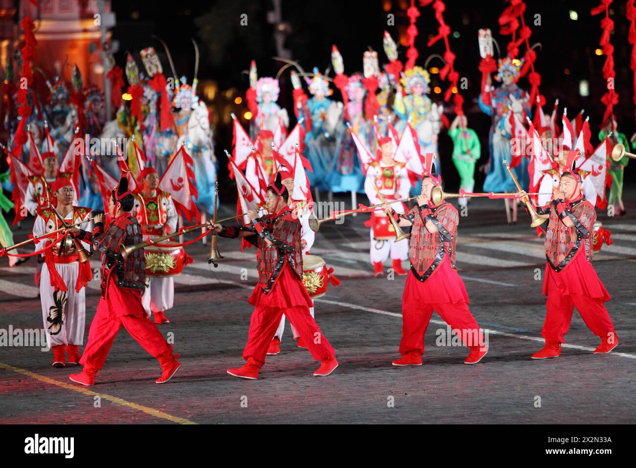 China military parade flag hi-res stock photography and images - Alamy