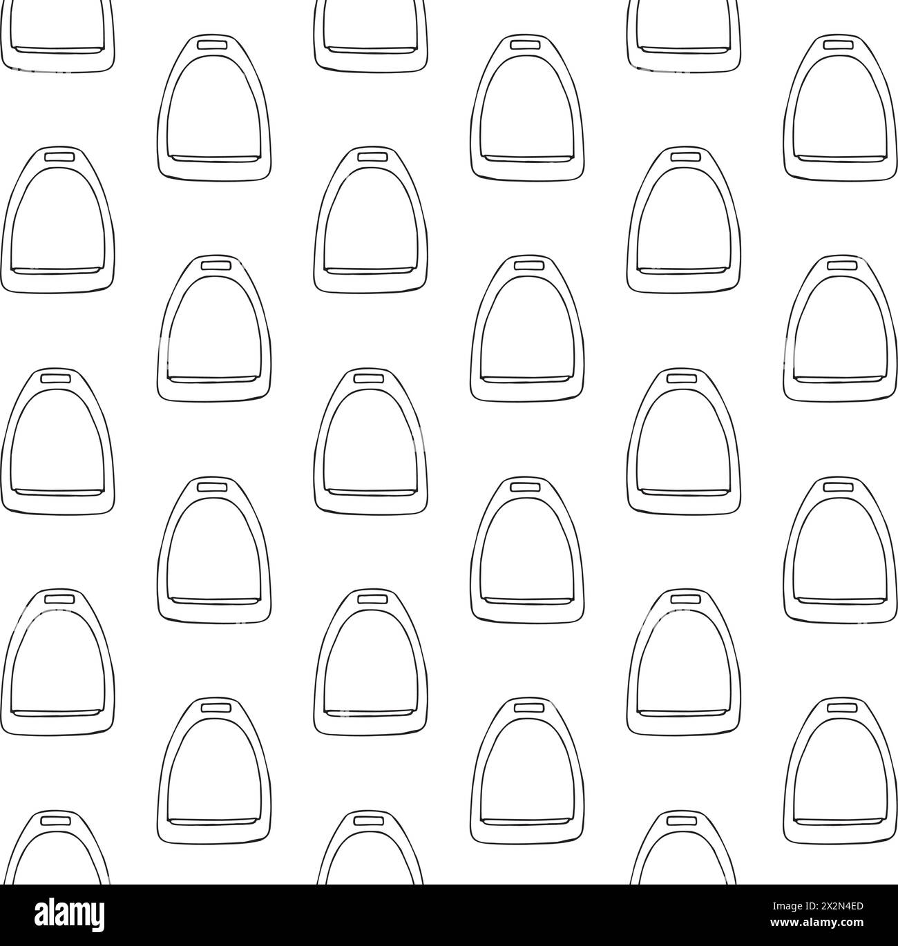 Vector seamless pattern of hand drawn doodle sketch horse riding ...