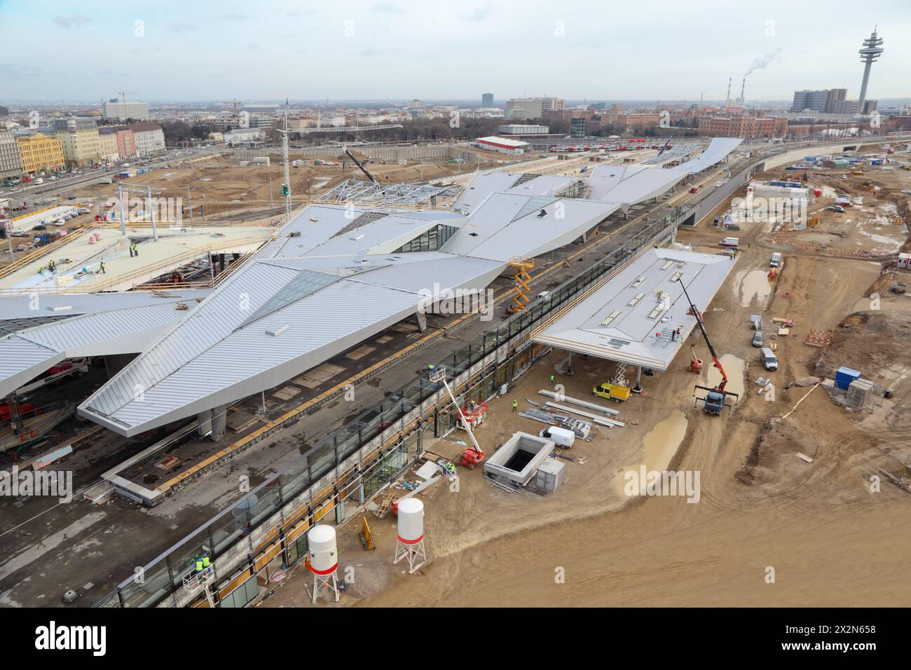 Construction train station in Vienna, Austria Stock Photo - Alamy