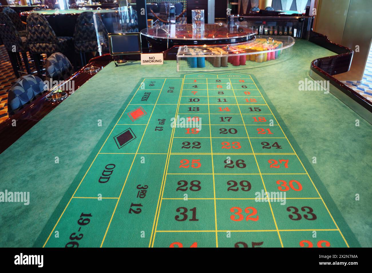 NORTH SEA - JULE 23: Green play field at liner Costa Luminosa on Jule ...