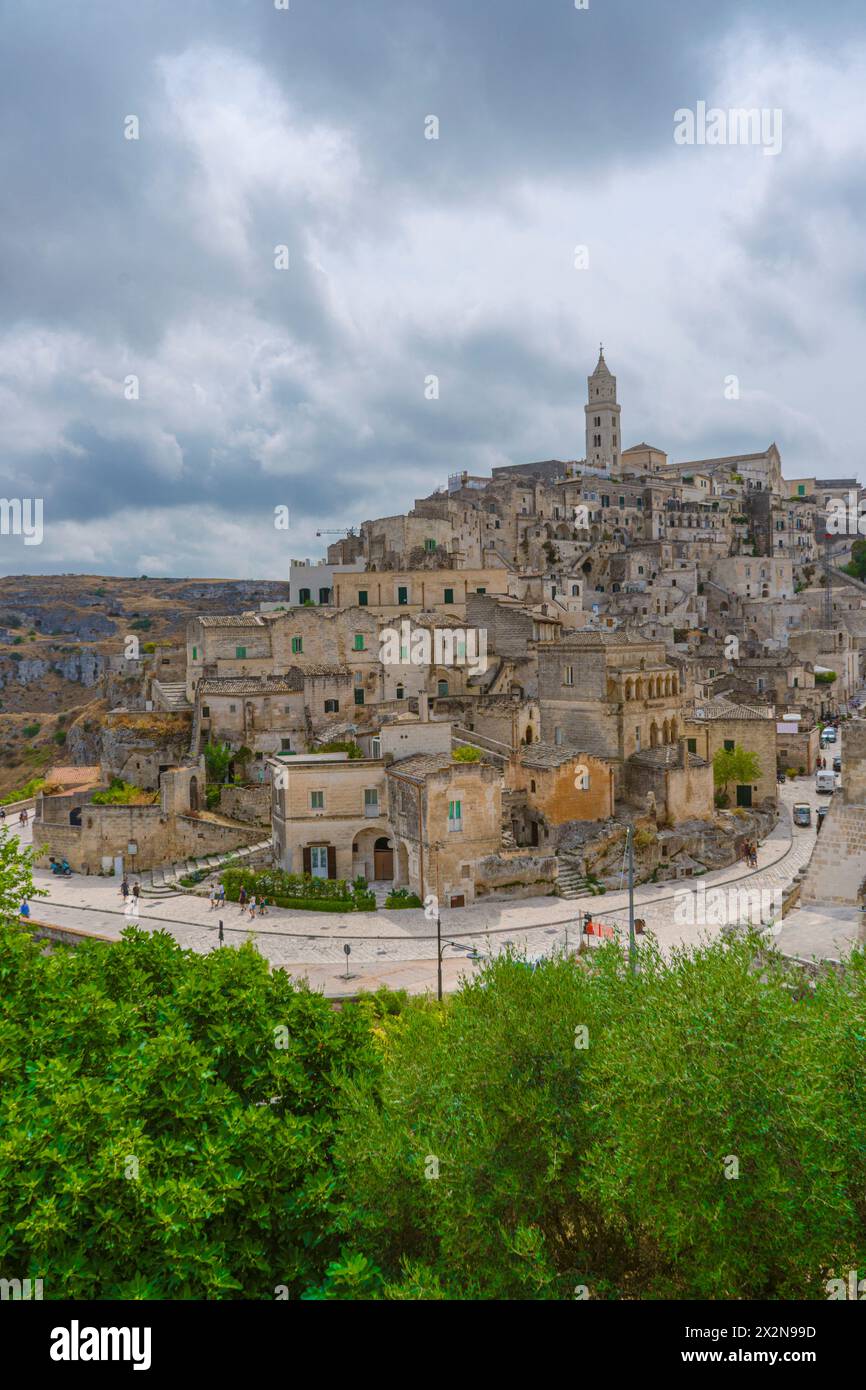 Panoramic view of the ancient town of Matera (Sassi) in Basilicata ...