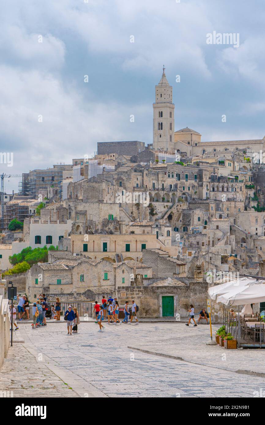 Panoramic view of the ancient town of Matera (Sassi) in Basilicata ...