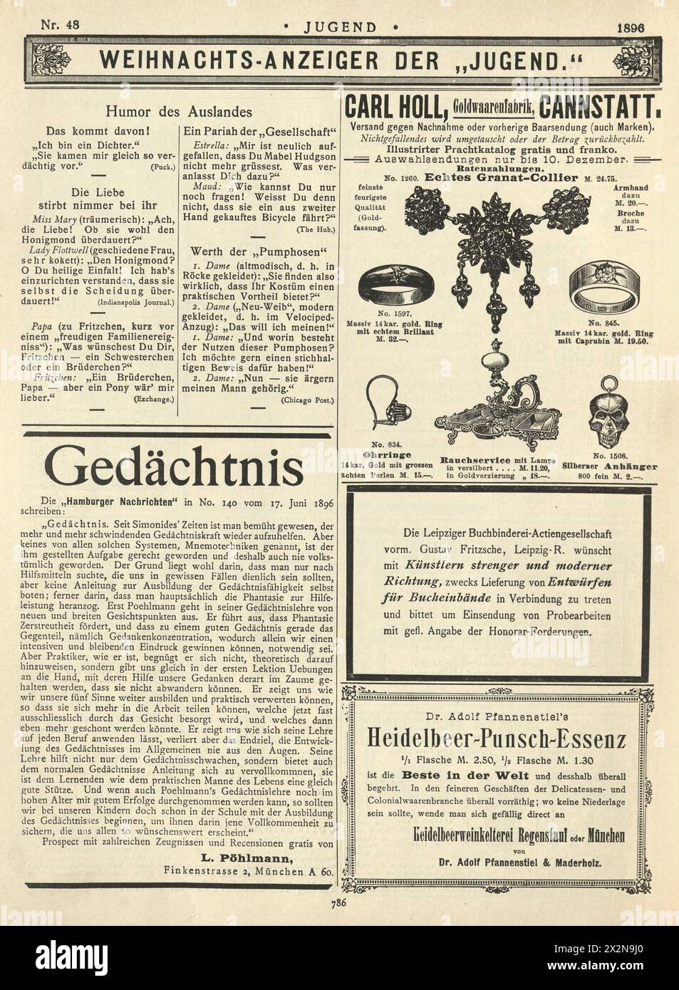 vintage jewelry, rings, Old German Magazine Page, Adverts, Jugend ...