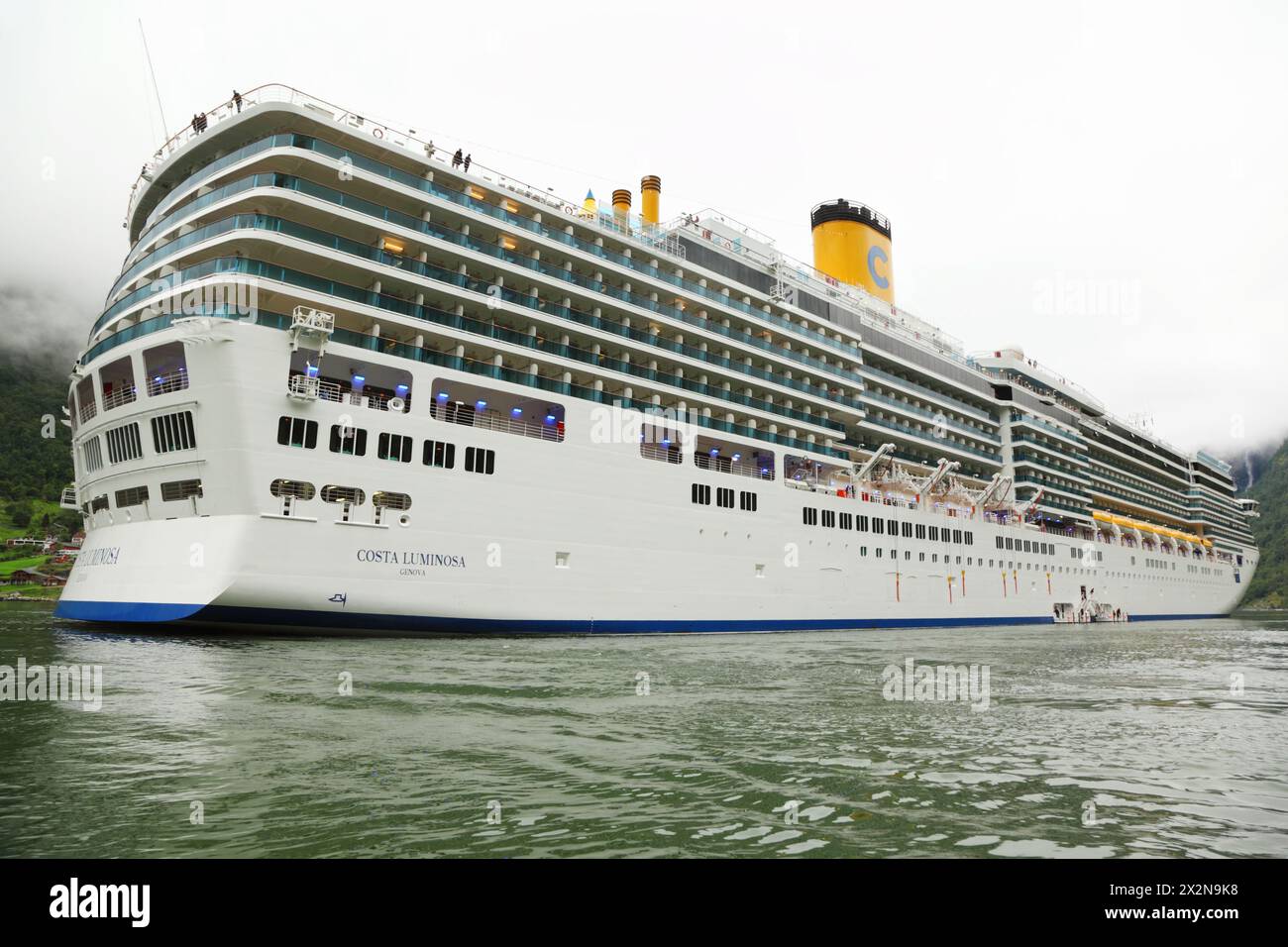 NORDDAL - JUNE 26: Cruise liner Costa Luminosa on JUNE 26, 2011 in ...
