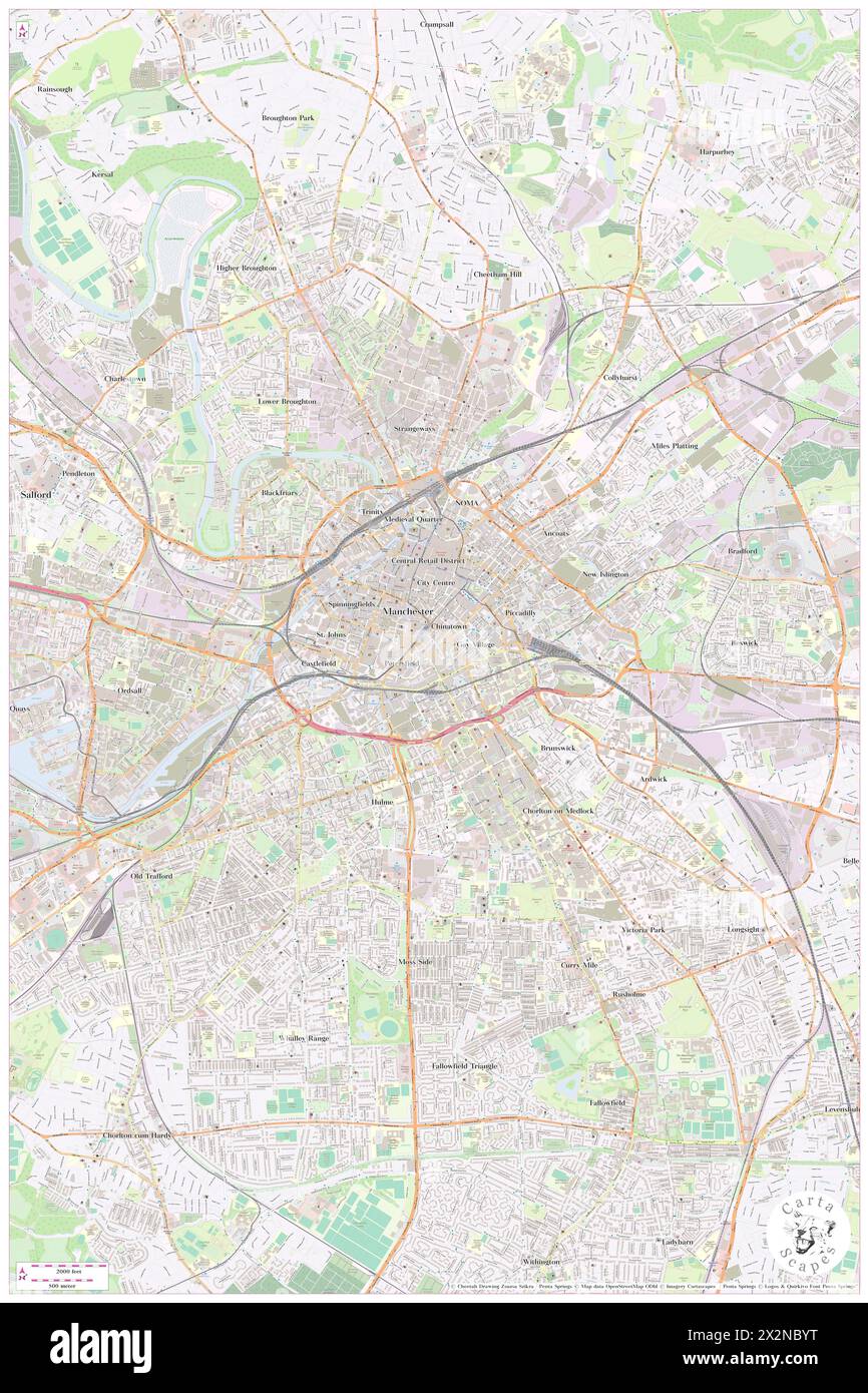 Manchester city centre map hi-res stock photography and images - Alamy