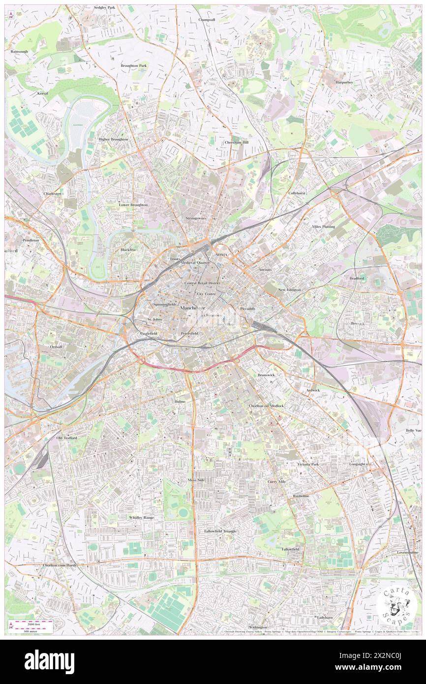 Manchester city centre map Cut Out Stock Images & Pictures - Alamy