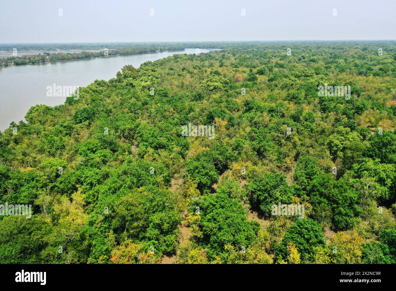 Khulna, Bangladesh - April 13, 2024: Aerial view of the Sundarban ...