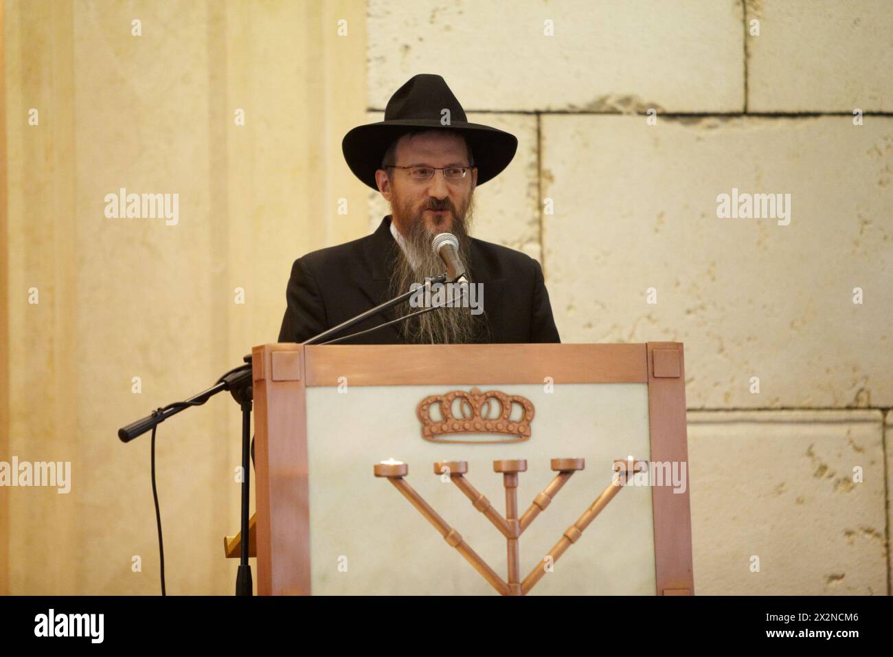 Chief rabbi of russia, menorah hi-res stock photography and images - Alamy