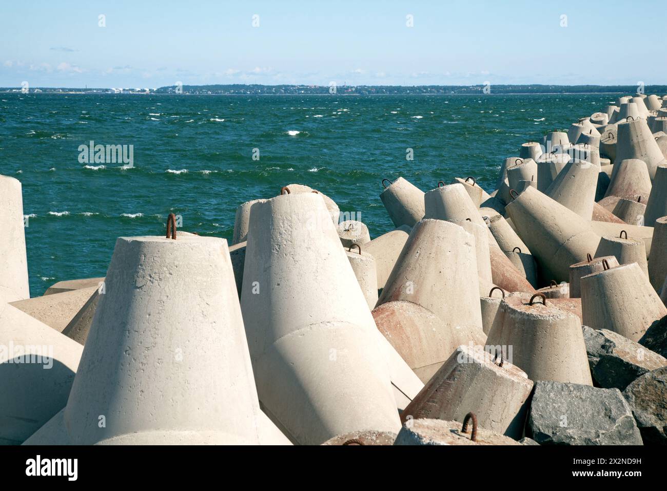concrete blocks near sea Stock Photo - Alamy