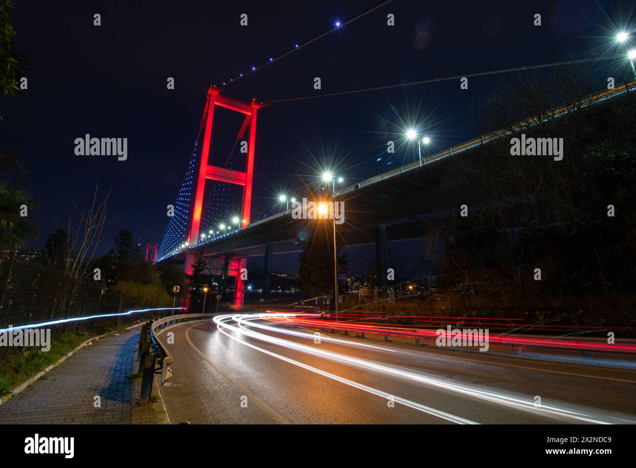 Bosphorus Bridge aka 15th July Martyrs' Bridge view at night. Visit ...