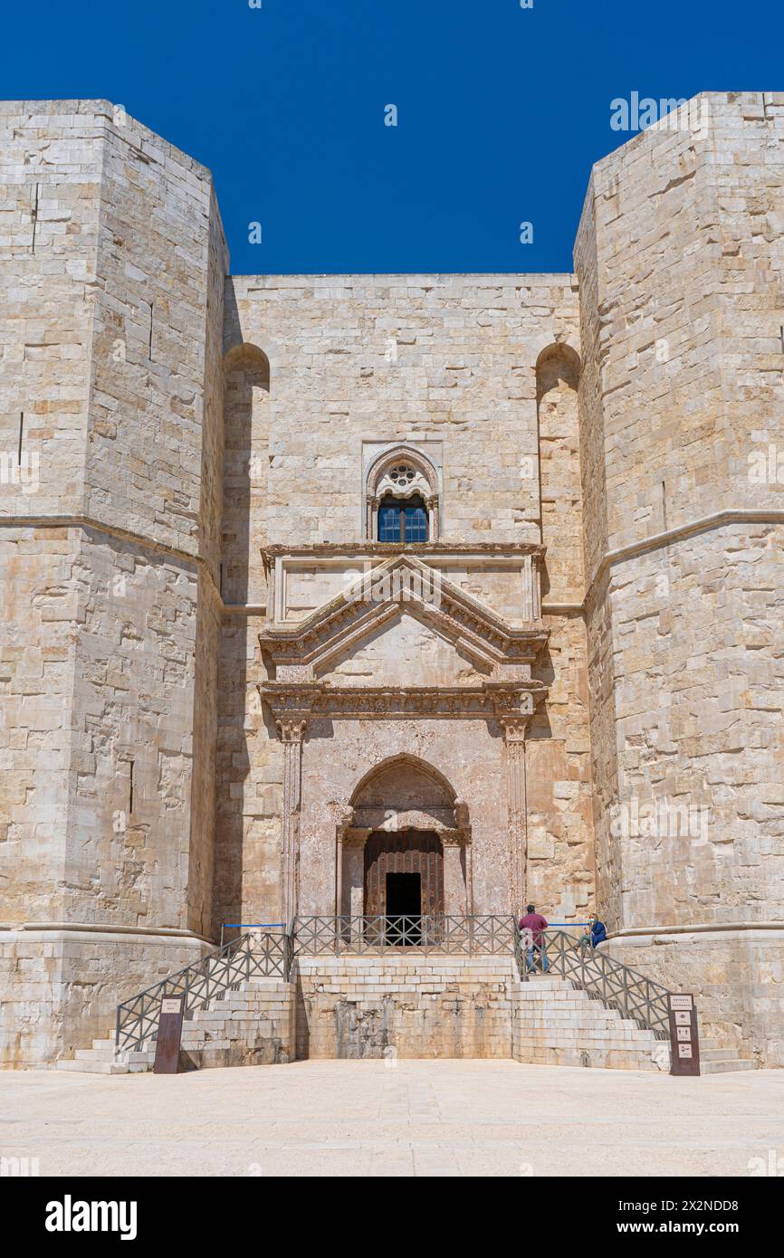 View of Castel del Monte, the famous castle built by the Holy Roman ...