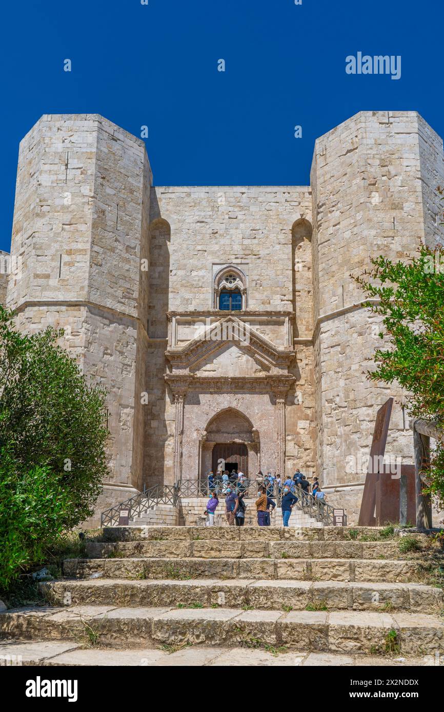 View of Castel del Monte, the famous castle built by the Holy Roman ...