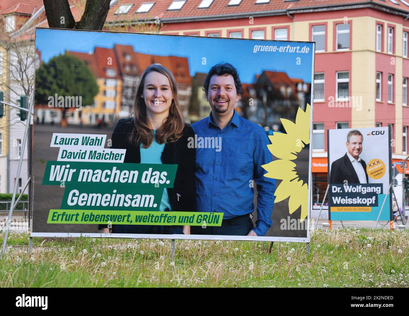 Erfurt - Kommunalwahl 22.04.2024, Erfurt, Wahlplakat zur Kommunalwahl ...