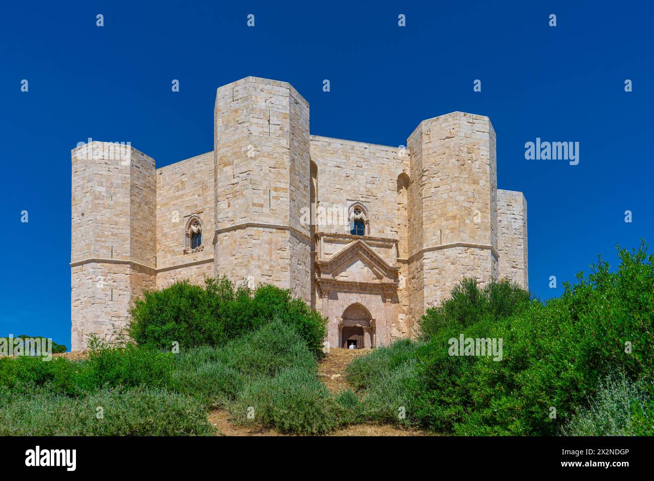 View of Castel del Monte, the famous castle built by the Holy Roman ...