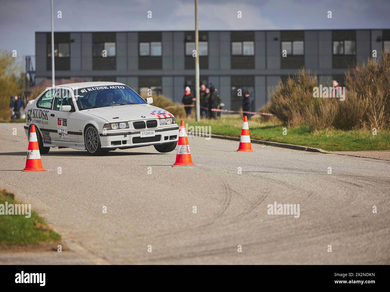 Ringkobing, Denmark, April 13, 2024: Circuit racing in the city Stock ...