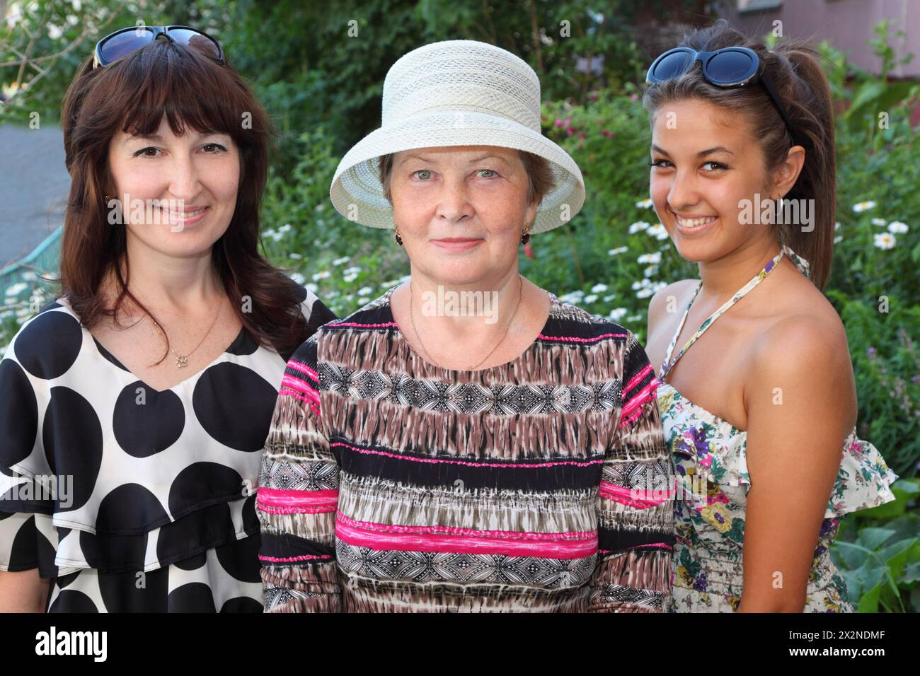 Grandmother daughter garden flowers hi-res stock photography and images ...