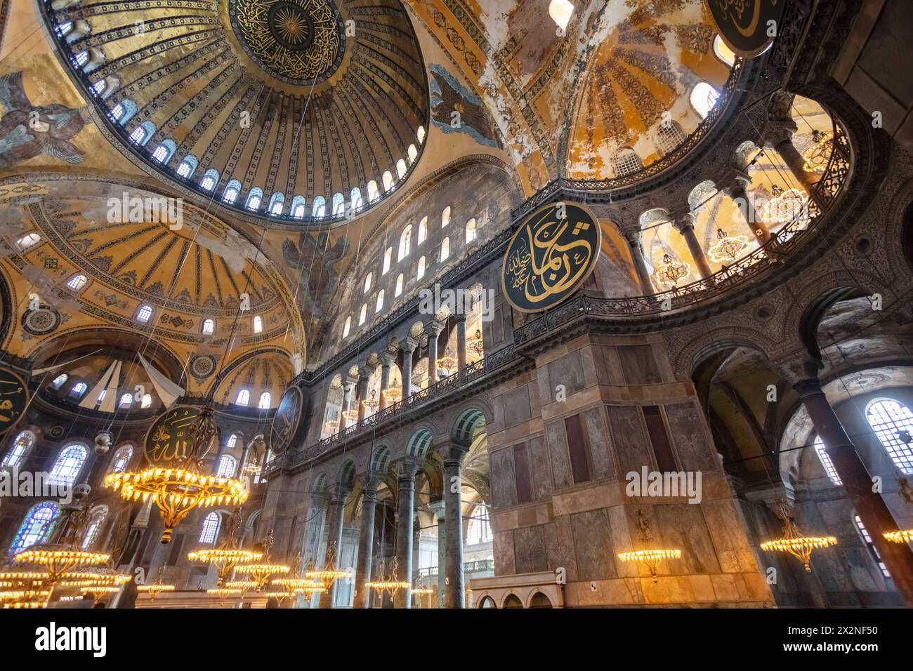 Hagia Sophia interior, Istanbul, Turkey Stock Photo - Alamy