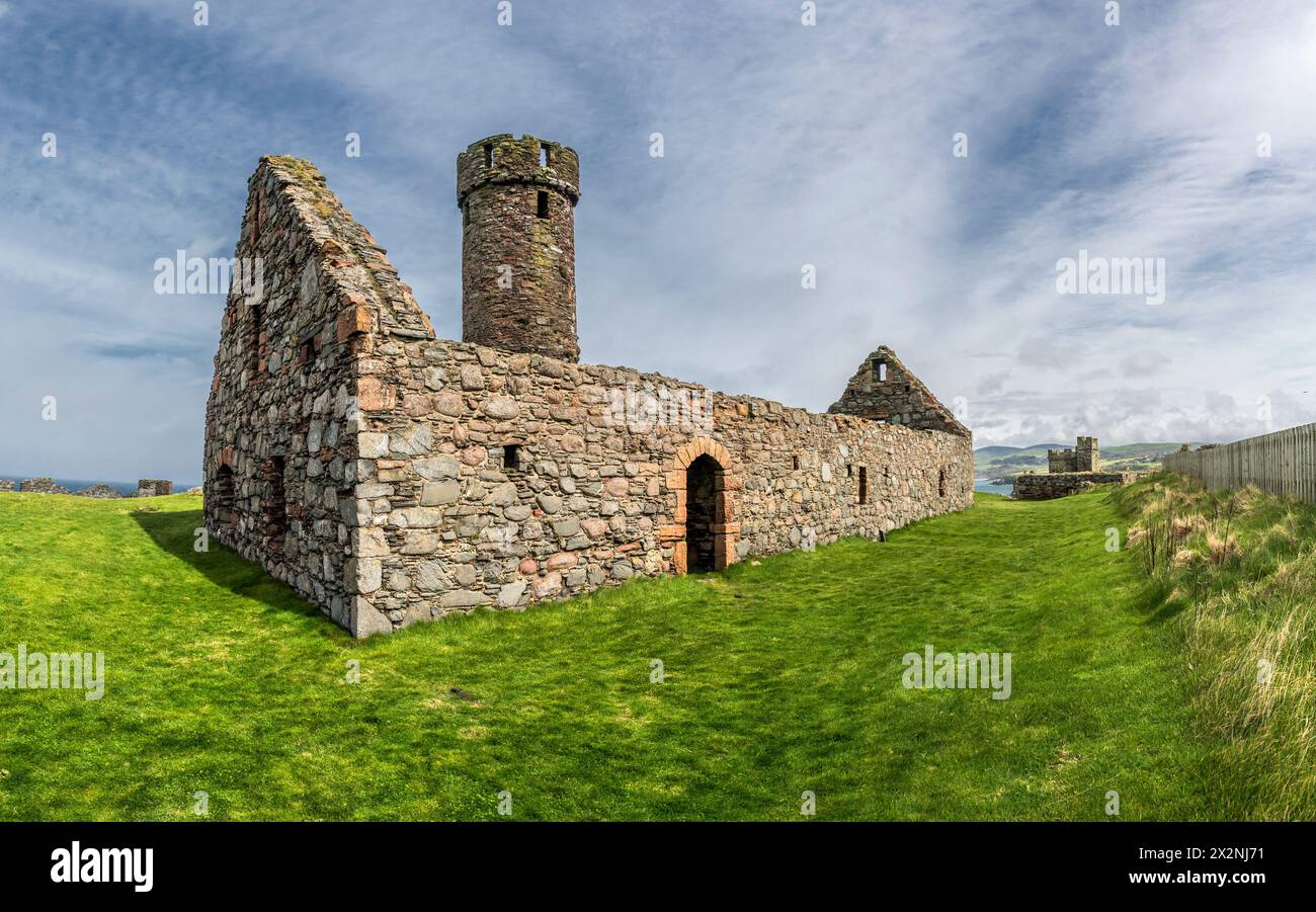 Scenic image in the grounds of the historic Peel Castle and Abbey on ...