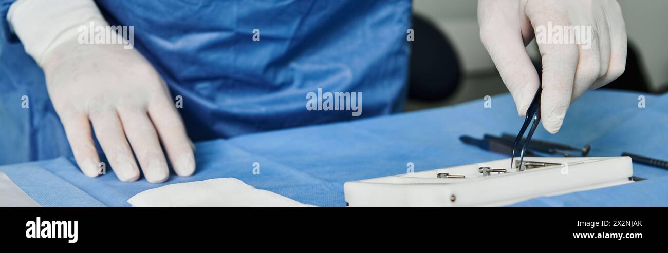 Doctor preparing his tools Stock Photo - Alamy