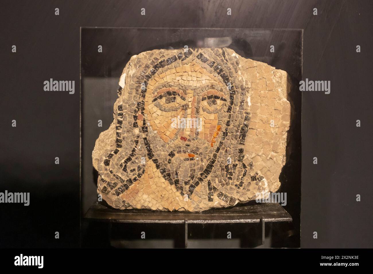 Mosaic of Jesus Christ in the Haleplibahce Mosaic Museum housing Roman ...