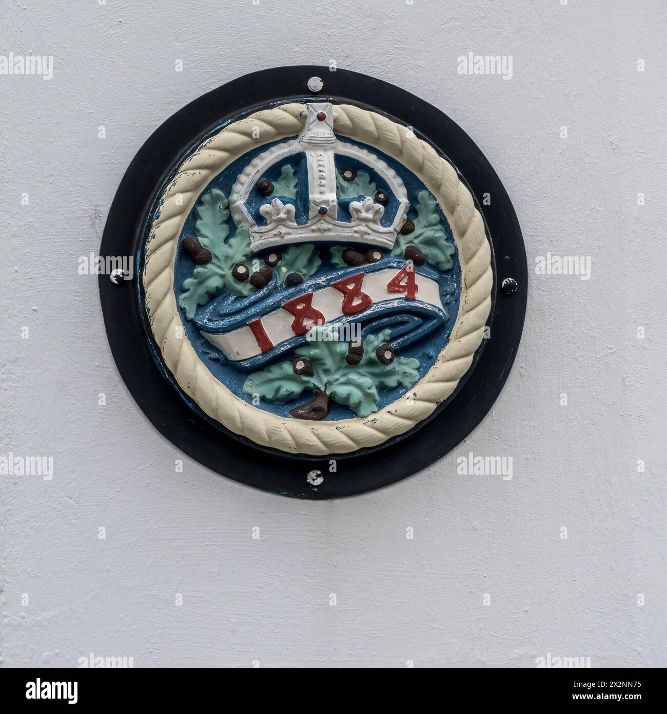 The image is of various insignia at the RNLI lifeboat station at the ...