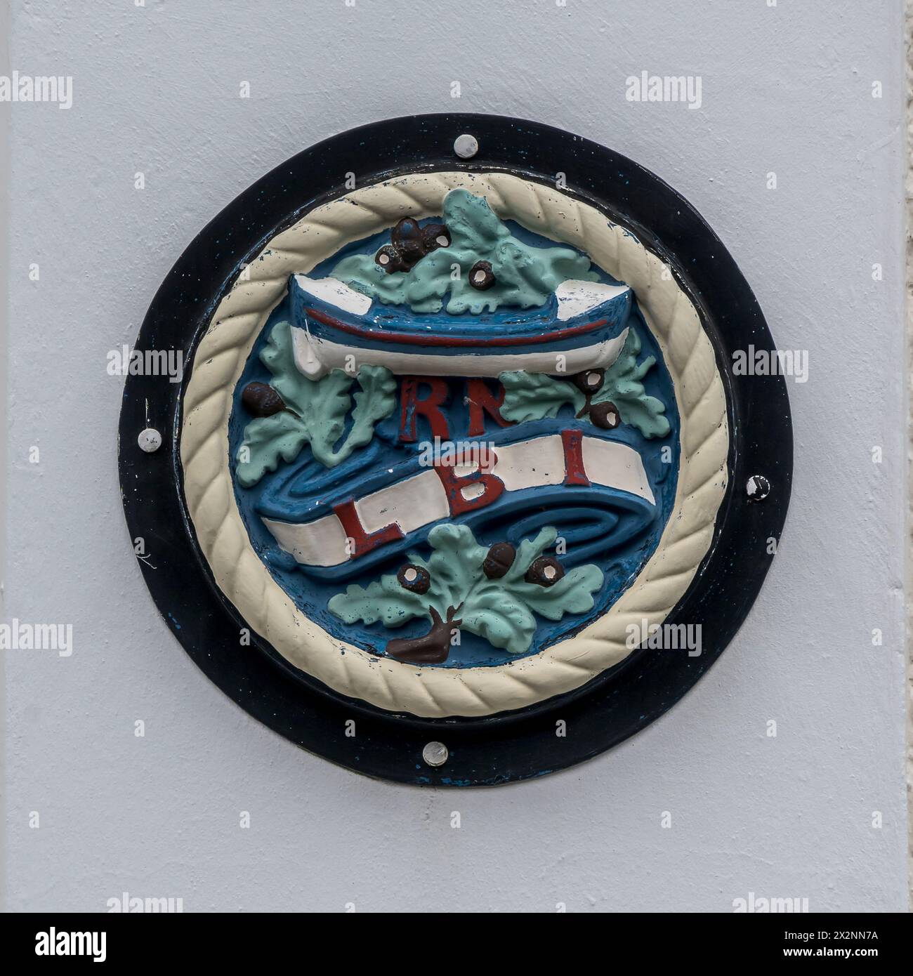 The image is of various insignia at the RNLI lifeboat station at the ...