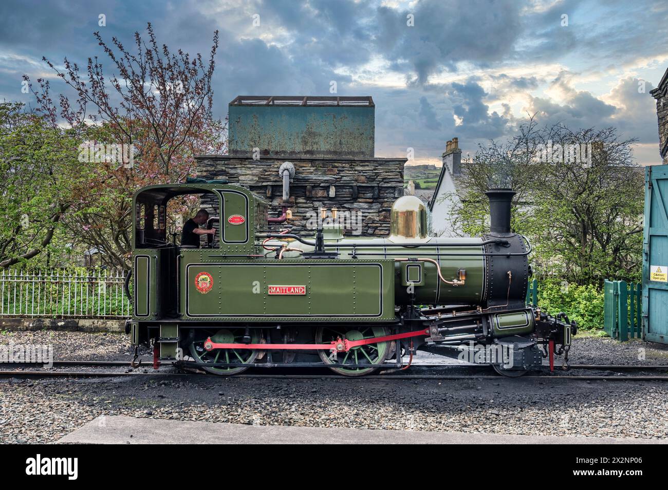 The image is of Maitland steam train that operates between Douglas and ...