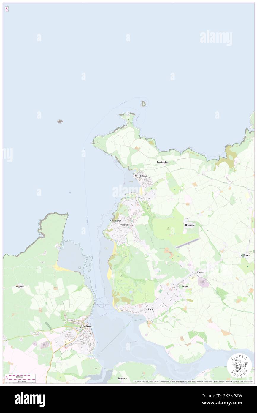 Polzeath House on Polzeath Beach, Cornwall, GB, United Kingdom, England ...