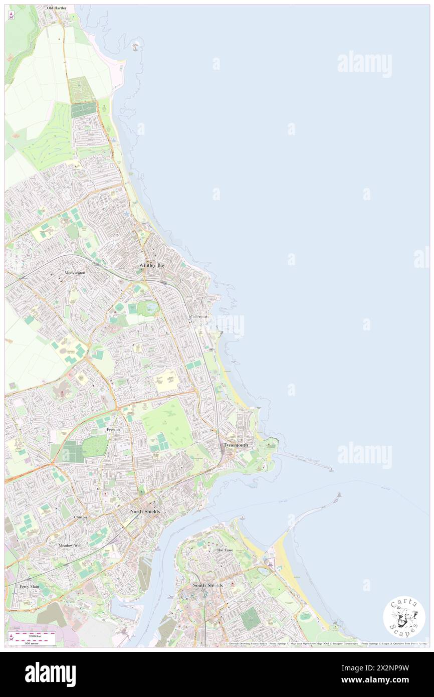 South Pier, Cullercoats, North Tyneside, GB, United Kingdom, England, N ...