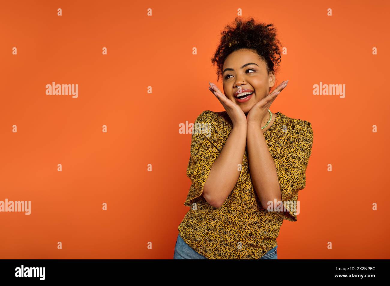 Young woman expressing intense emotion hi-res stock photography and ...