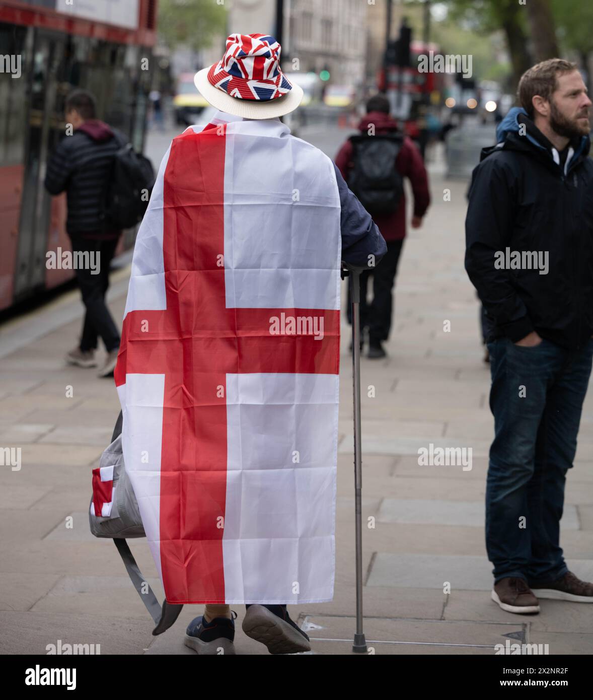 London, UK. 23rd Apr, 2024. Right wing protests in Whitehall London on ...