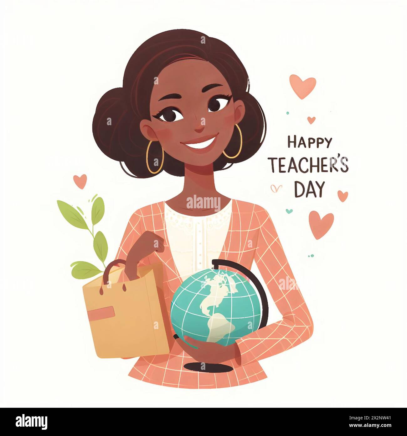 Happy teacher vector vectors hi-res stock photography and images - Alamy