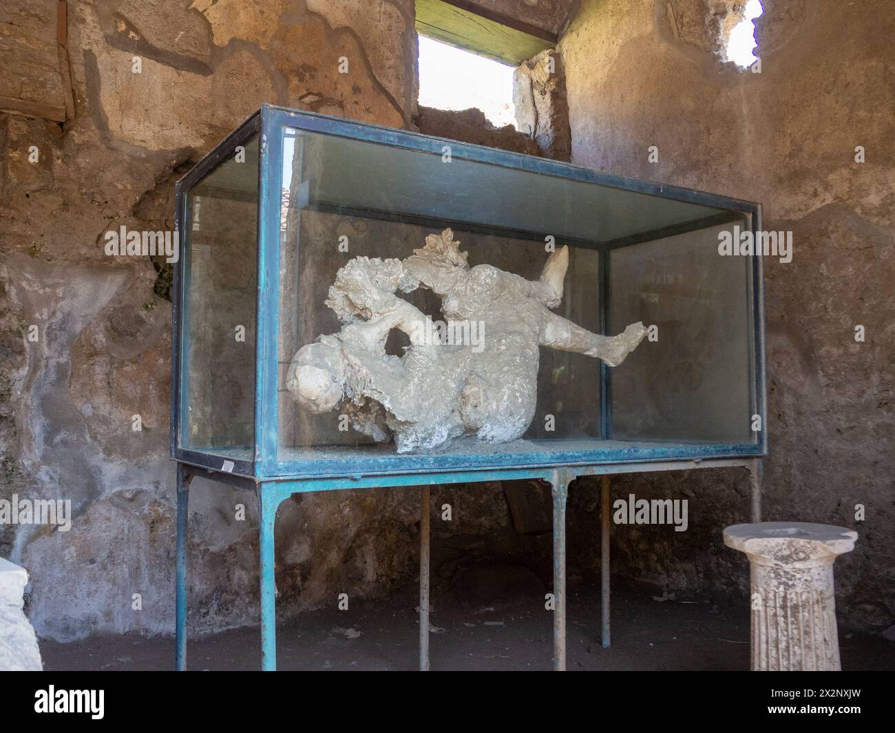 Human fossil remains Pompeii in the Campania region of Italy Stock ...