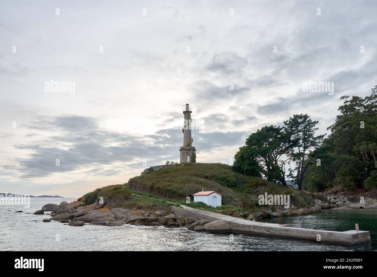Tenlo Chico Lighthouse, on Tambo Island, property of the Marin Military ...